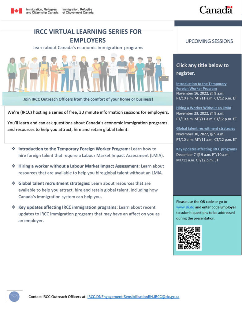 Key updates affecting IRCC immigration programs - Route 93 Innovation Hub